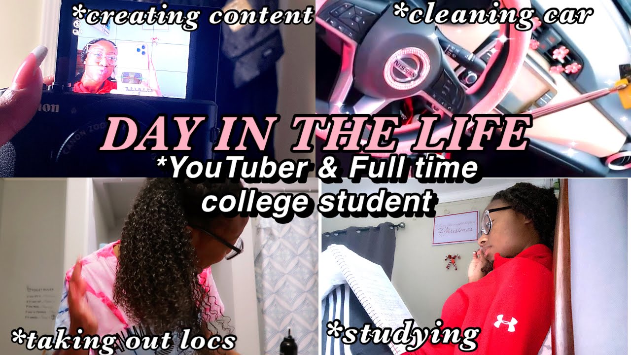PRODUCTIVE DAY IN THE LIFE OF A YOUTUBER & FULL TIME COLLEGE STUDENT ...