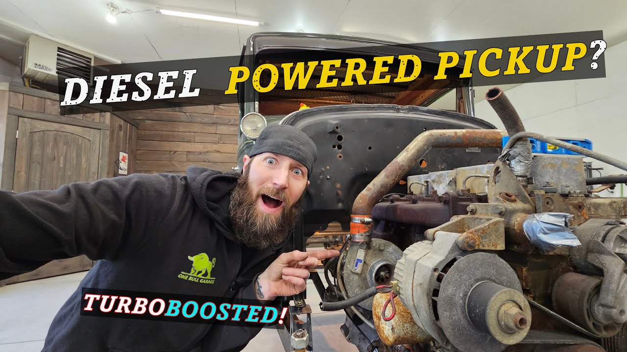 Installing A Diesel Engine in a 1930 Custom Pickup Truck! - YouTube