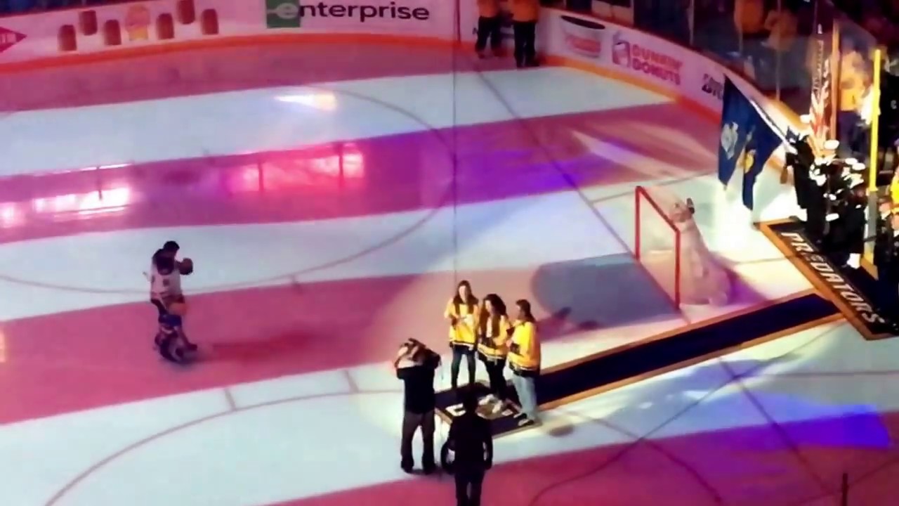 5/2/2017 Preds vs Blues Vince Gill & Daughters National Anthem - YouTube