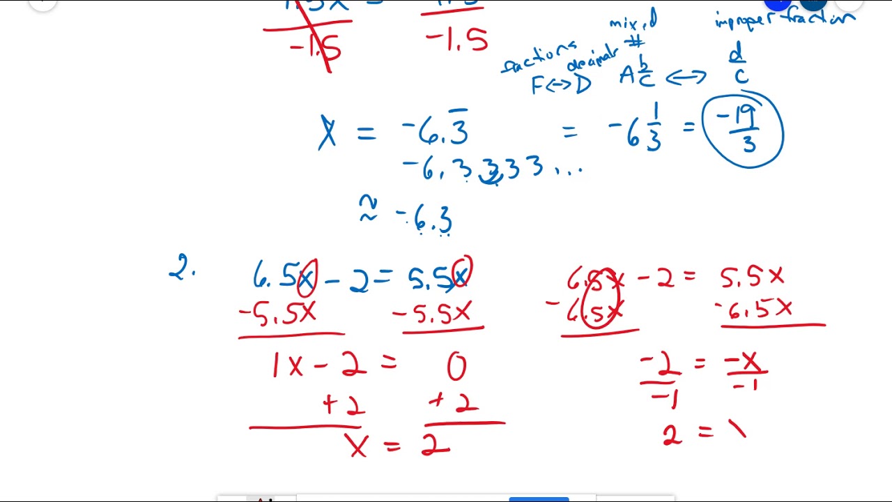 Solving Equations with Decimals - YouTube