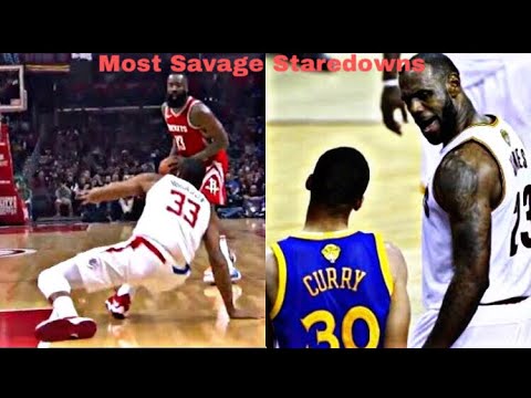 Most Savage Staredowns In NBA History - YouTube