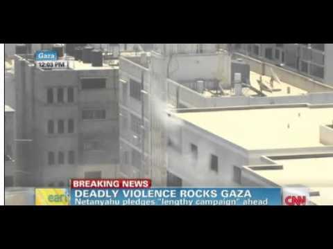 Blast in Gaza during CNN live shot - YouTube
