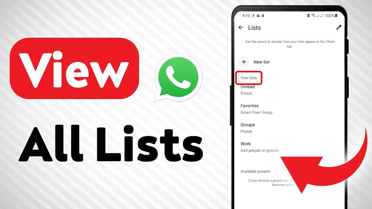 How To View All Lists On WhatsApp (Updated) - YouTube