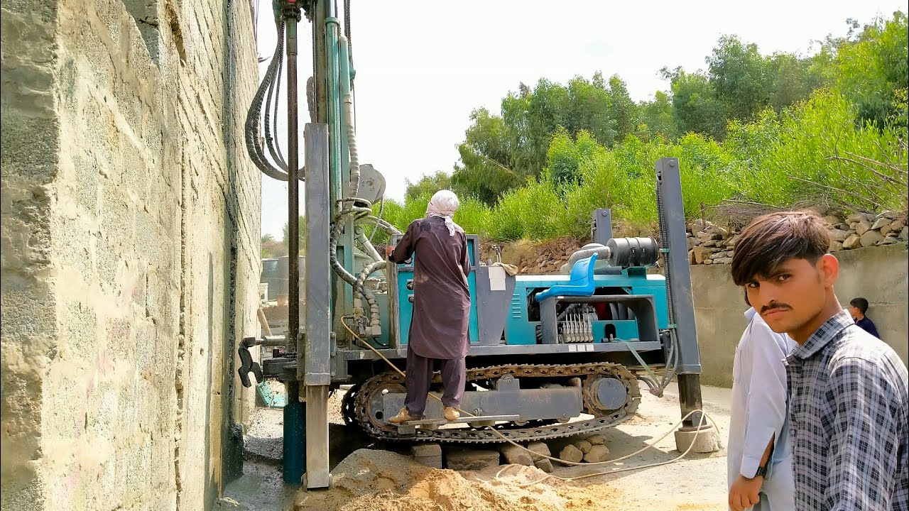 Only Hard Work to Find Water Good tools and machinery make work easy ...