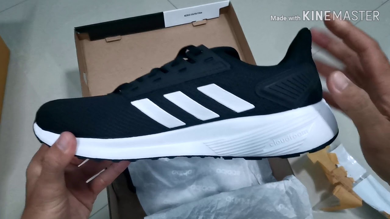 แกะกล่องรองเท้า adidas duramo 9.สั่งจาก shopee - YouTube