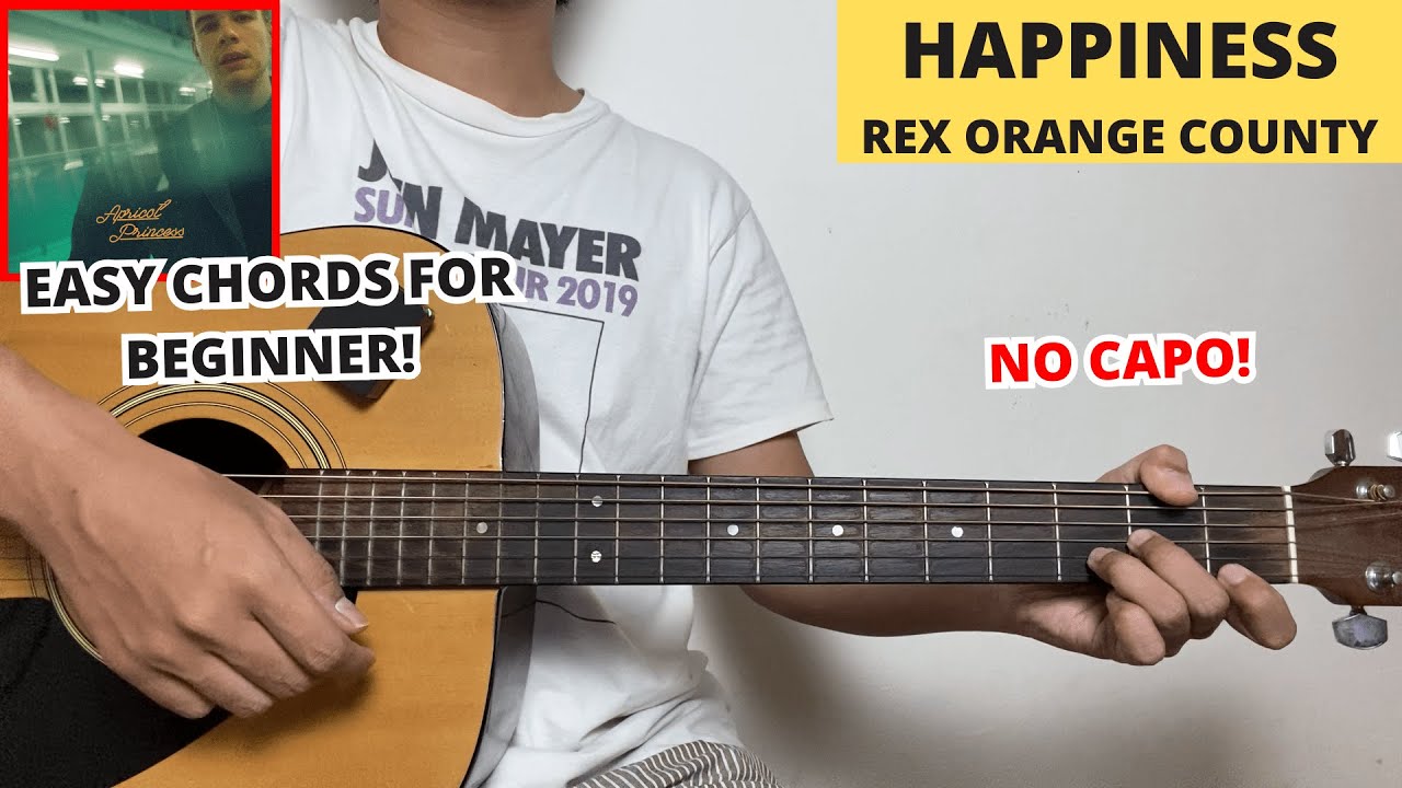 Happiness - Rex Orange County (Guitar Tutorial) Easy Chords For ...