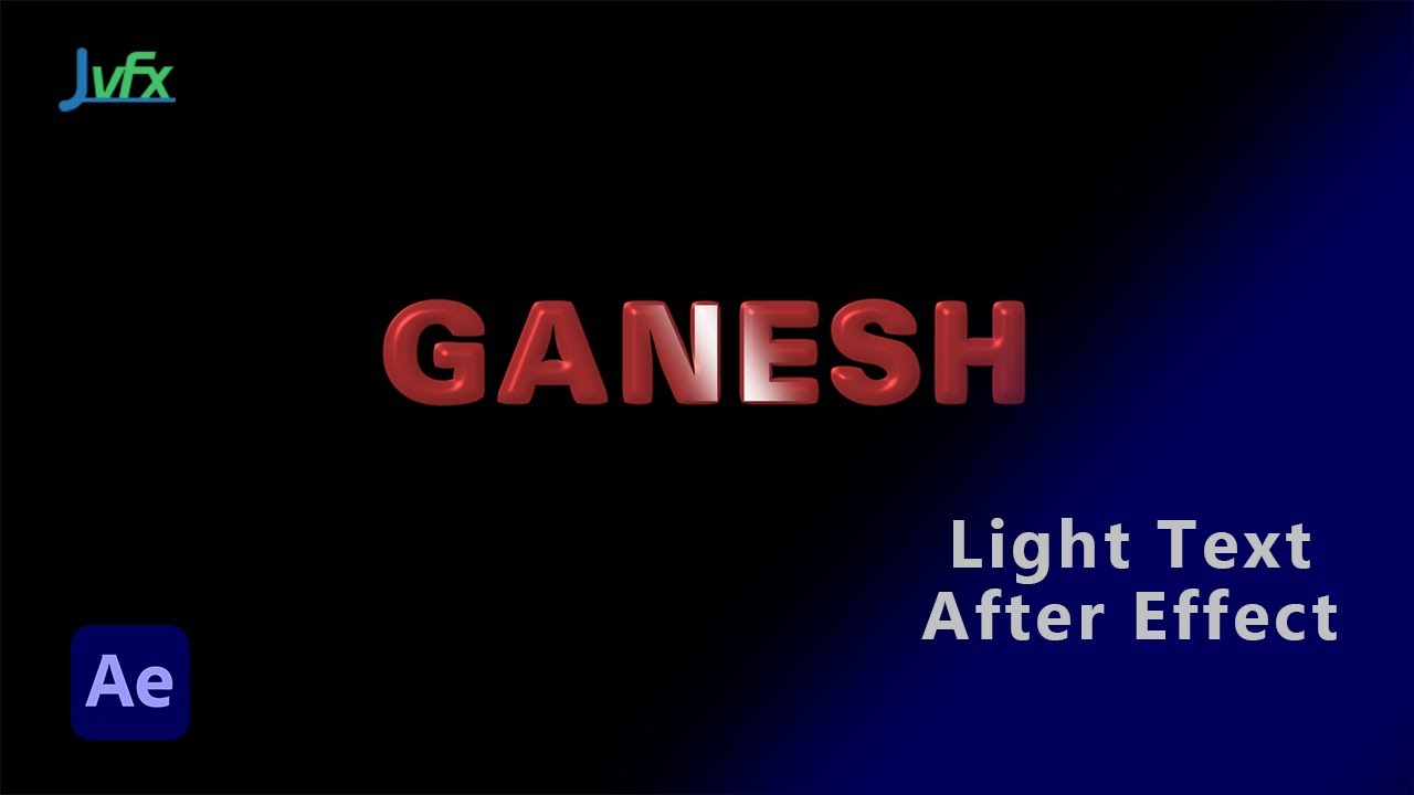 Light Text Effect | After Effect Tutorial | Basic Animation in After ...