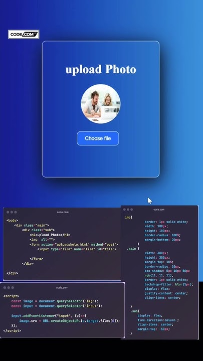 Upload Photo Shorts Coding Development Softwaredevelopment Frontend Html Css Javascript
