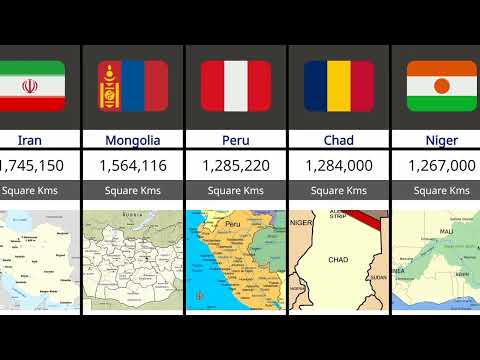 "Top 40 Countries" which have most Surface area in the world 🌎🌍 - YouTube