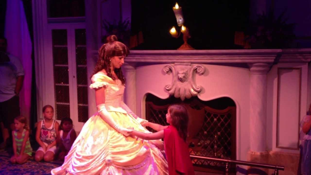 Madison Playing with Belle at Disney's Magic Kingdom's New Fantasyland ...