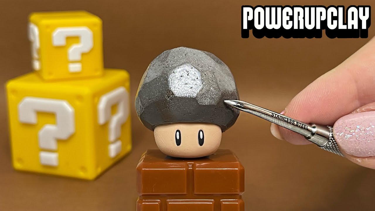 Making the Rock Mushroom from Super Mario | Polymer Clay - YouTube