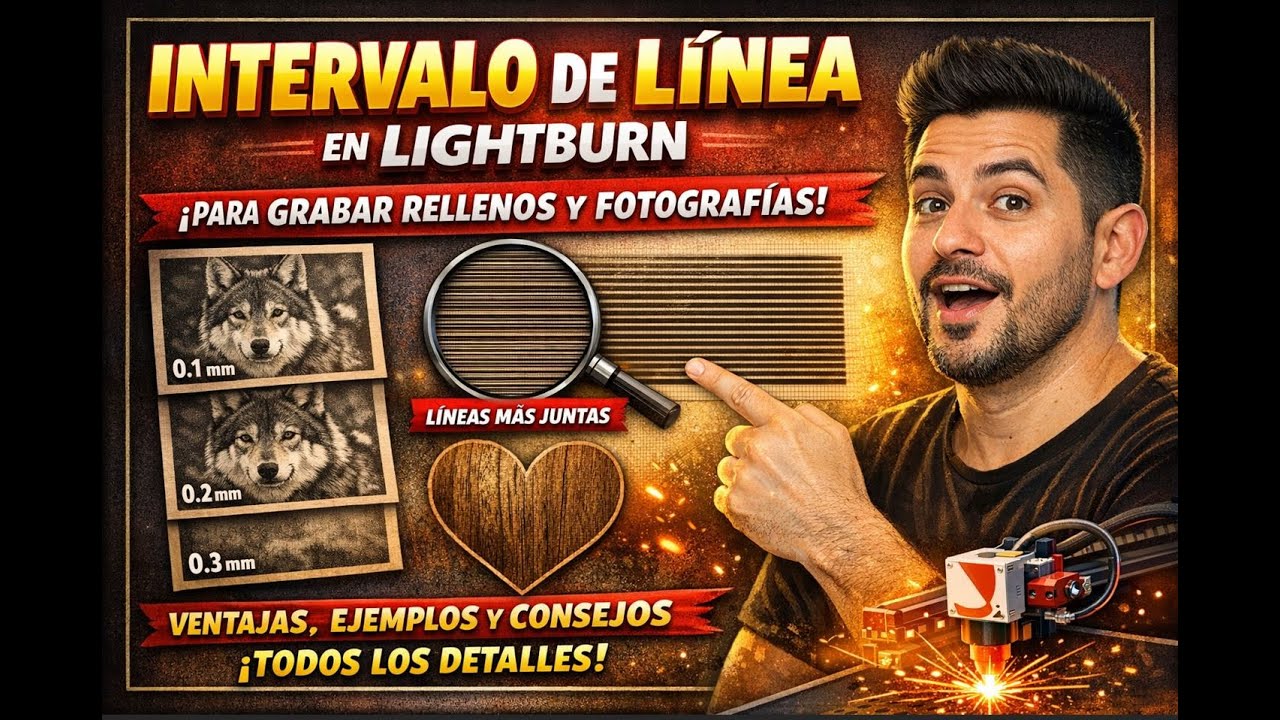 Intervalo de Línea en LightBurn: El SECRETO del Grabado PERFECTO - YouTube