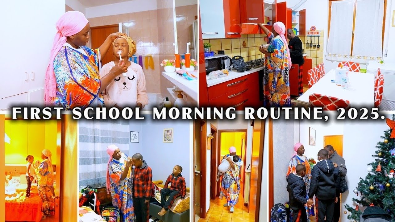 Our first school morning routine in 2025, 7th January, with 4 children ...