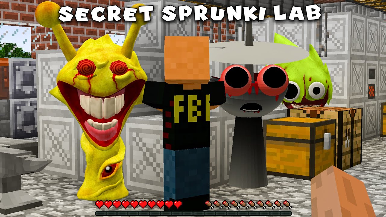 I found SUPER SECRET SPRUNKI LAB in Minecraft - Gameplay animations ...