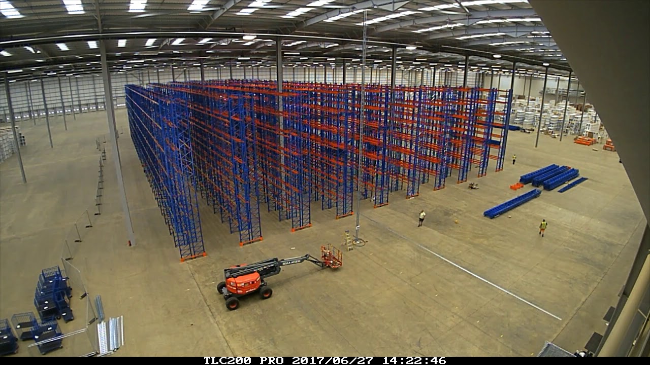 Time Lapse Pallet Racking Installation - YouTube