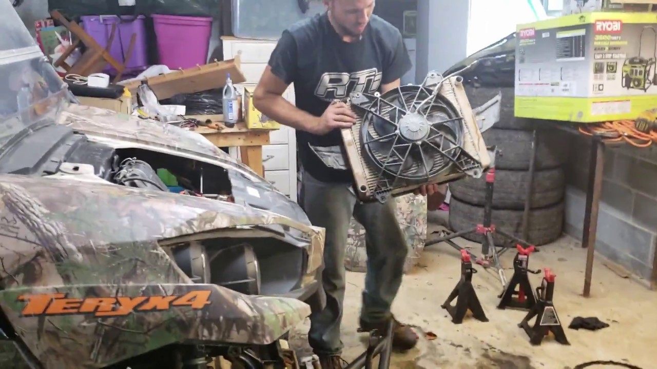 Removing a Teryx 4 800 Radiator ! - YouTube