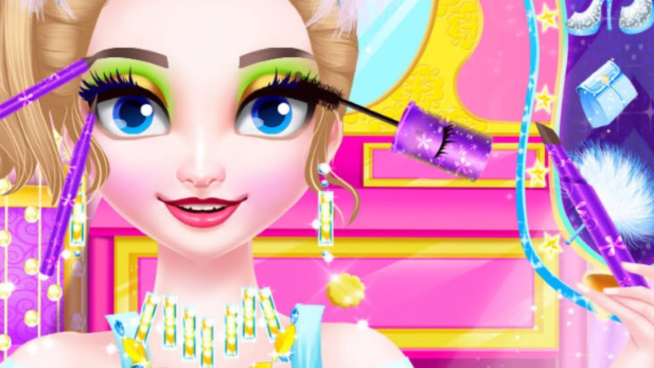 Girls Makeup Game - Angela Princess - YouTube