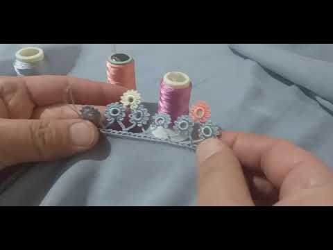 SERUM HALKALARI ILE YAPTIGIM MODELIM ⭐⭐ TIĞ OYA MODELI  #oya #oyamodelleri #crochet