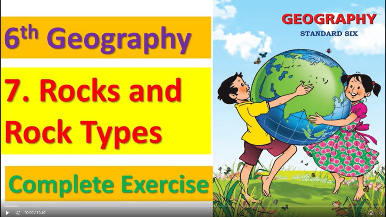 Exercise 7.Rocks and rock types Class 6th Geography questions answers ...
