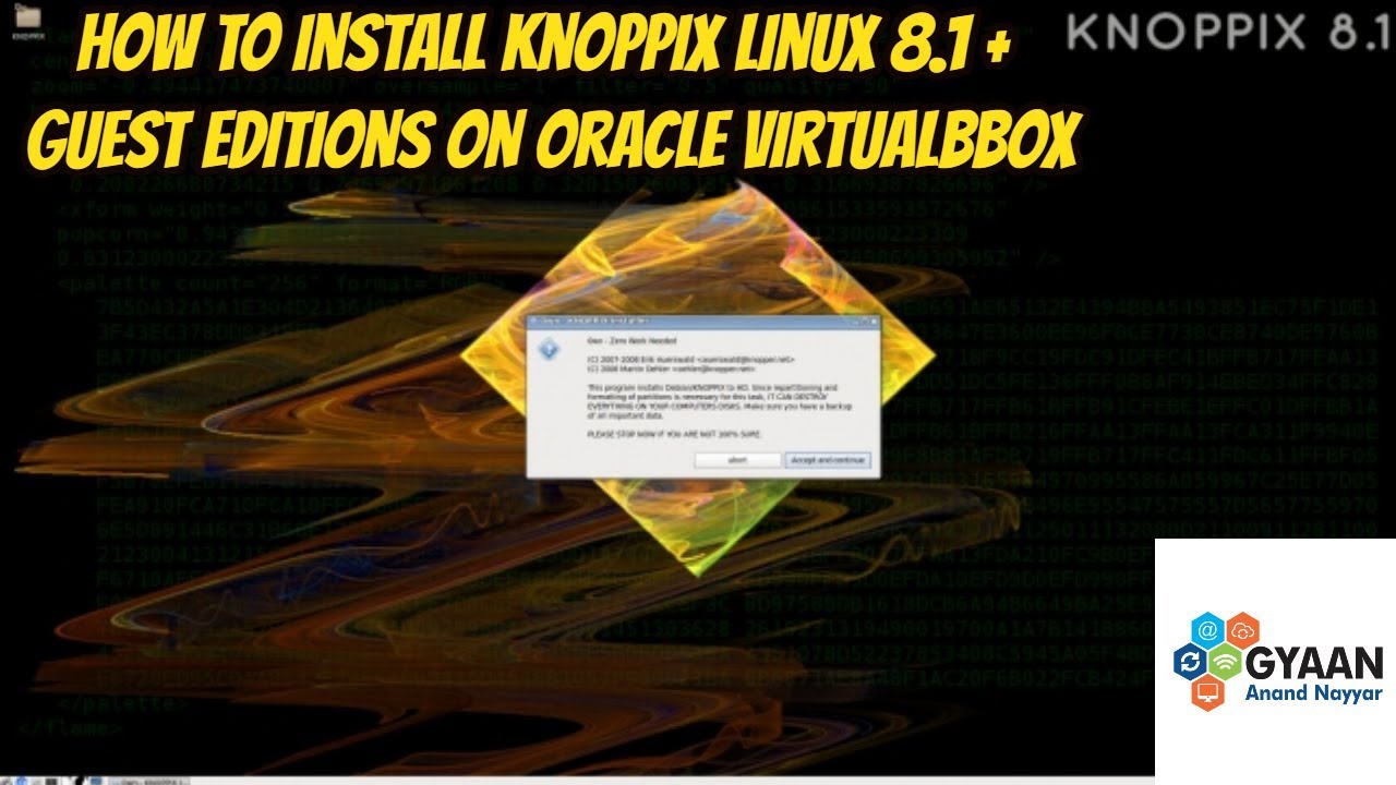 KNOPPIX 8.1 Installation + Guest Additions on Oracle VirtualBox [2018] - YouTube