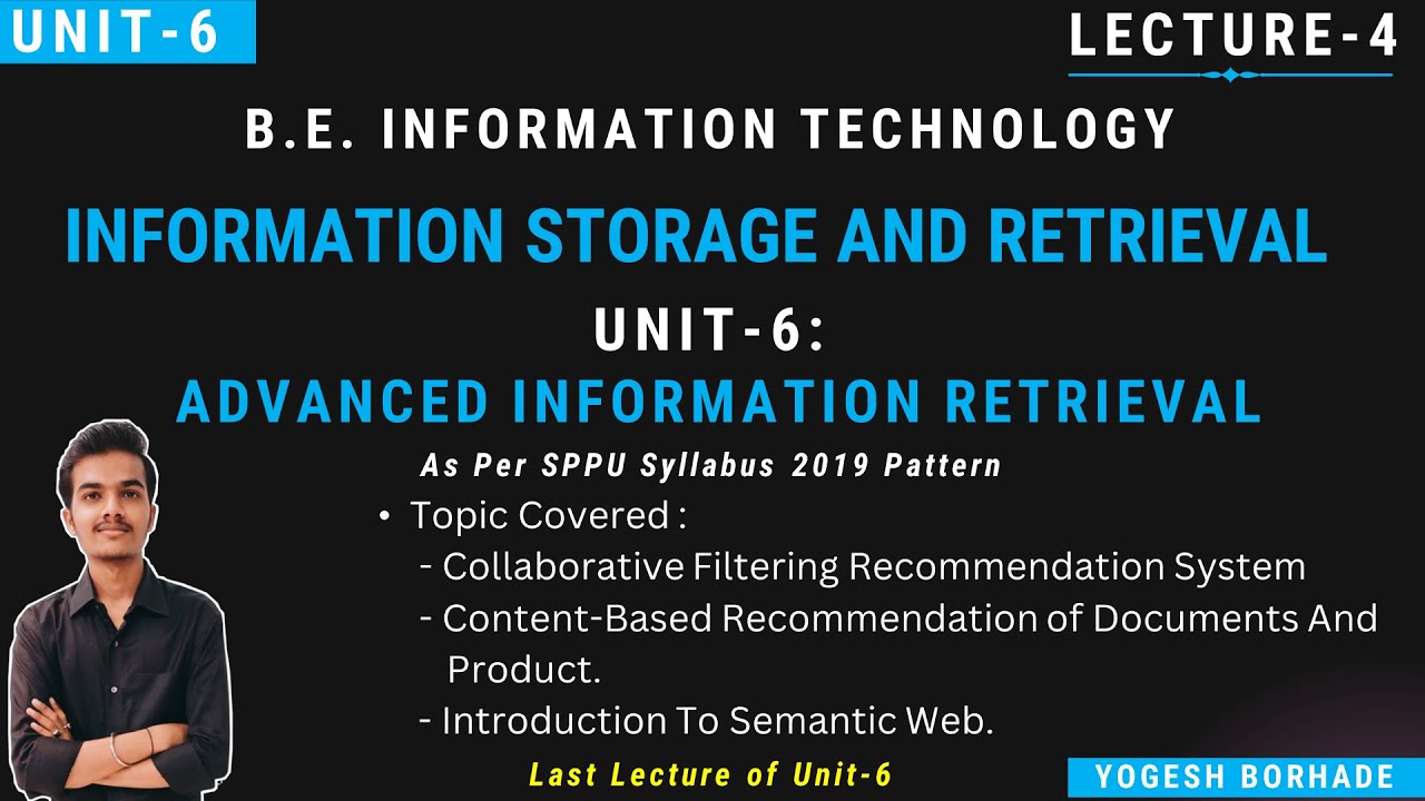 ISR Unit VI Lecture-4 ||Recommendation Systems And its Types || Semantic Web||SPPU ...