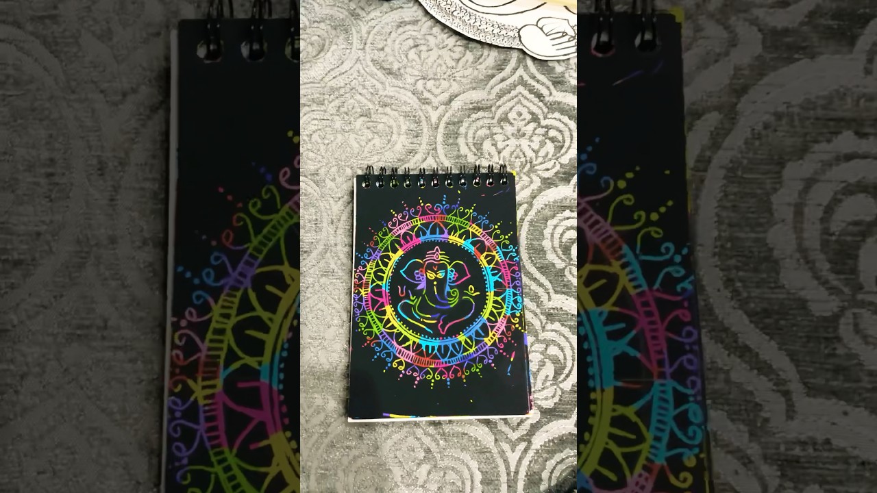 Ganesha Drawing with Mandala on Scratch Paper #art #mandala #ganesh # ...