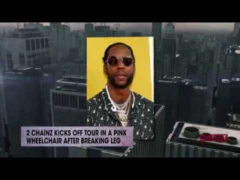 2 Chainz kicks off tour in a pink wheelchair after breaking leg | Rumor ...