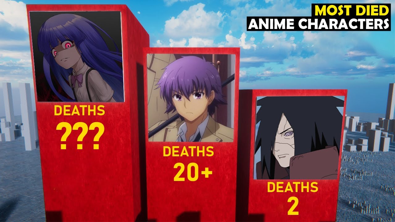 Anime Characters Who Have Died the Most Times - 3d Comparision - YouTube