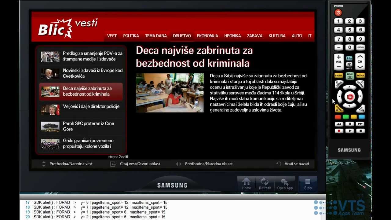 Blic Vesti - Samsung Smart TV application - YouTube