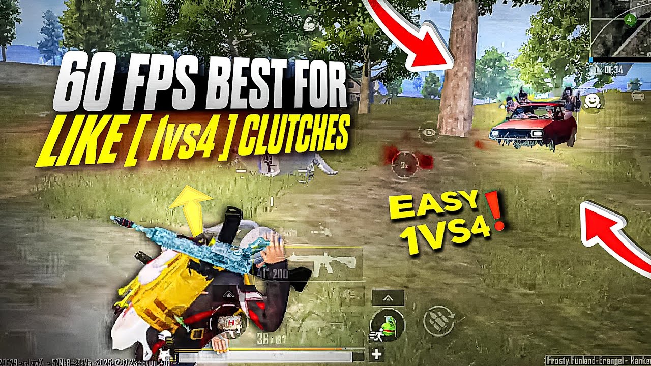 The Secret to EASY 1VS4 Clutches in 60 FPS | Tip's & Tricks 💯 - YouTube