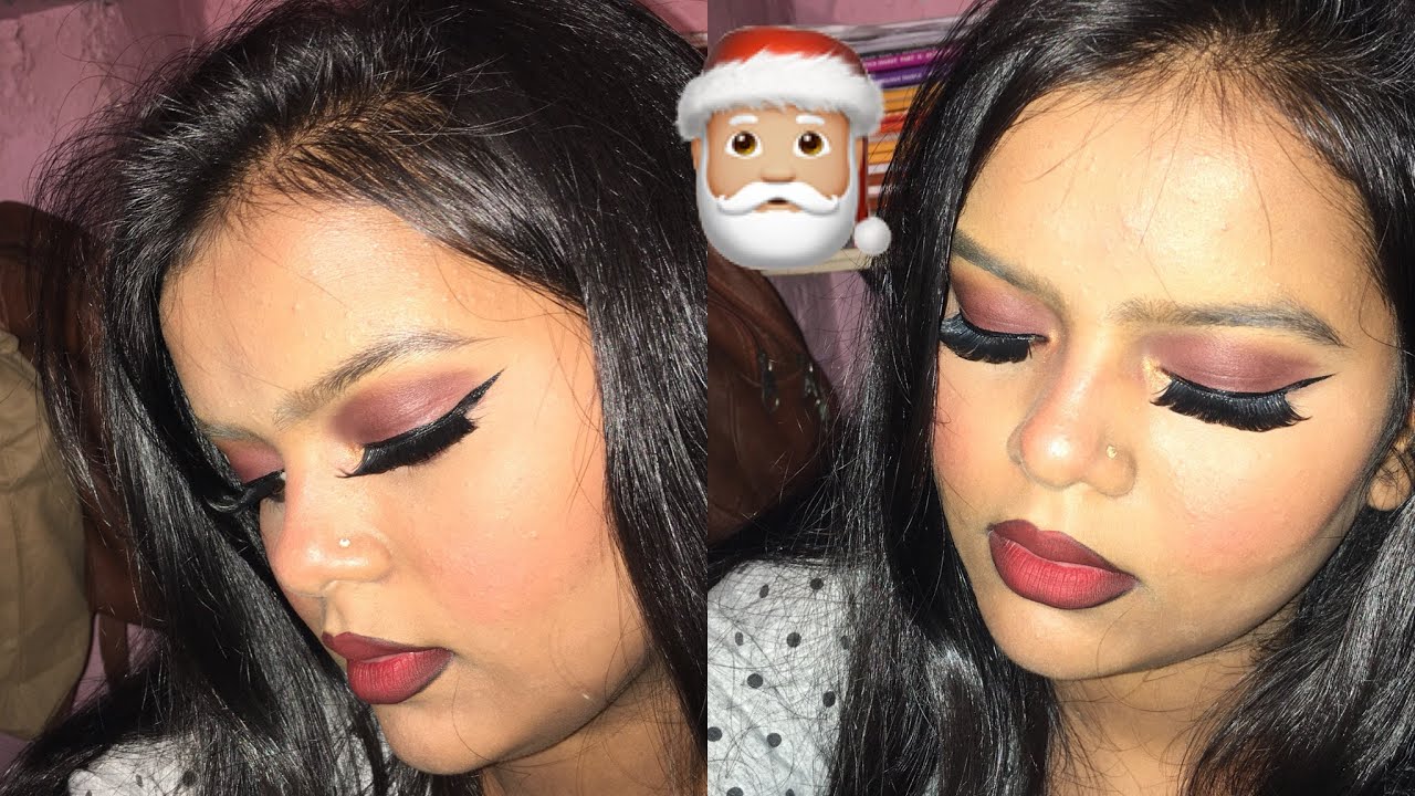 EASY CHRISTMAS MAKEUP BY 15 YEAR OLD 🎅🏼 - YouTube