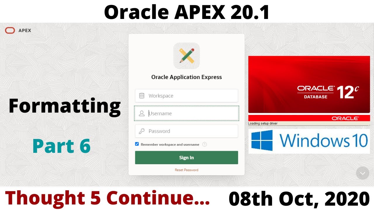 Formatting | Oracle APEX 20.1 part 6 8K - YouTube