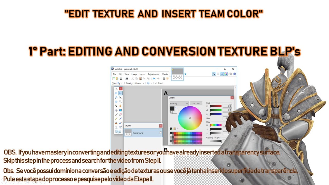 Part 1: EDIT TEXTURE/ INSERT TEAM COLOR in models wc3 - YouTube