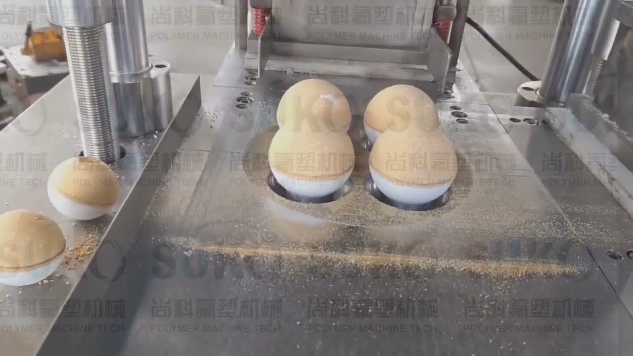 Ball press molding machine for ptfe teflon plastic polymer ball by SuKo ...