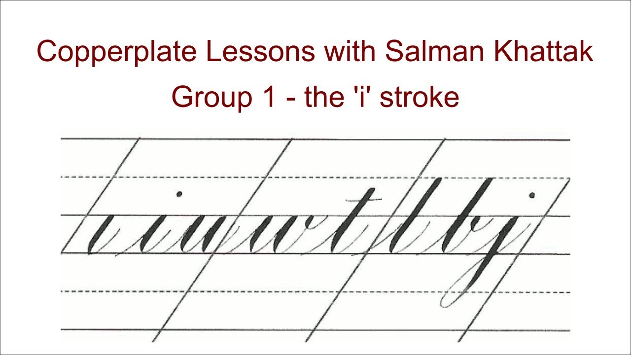 Copperplate Lessons - Group 1 - YouTube
