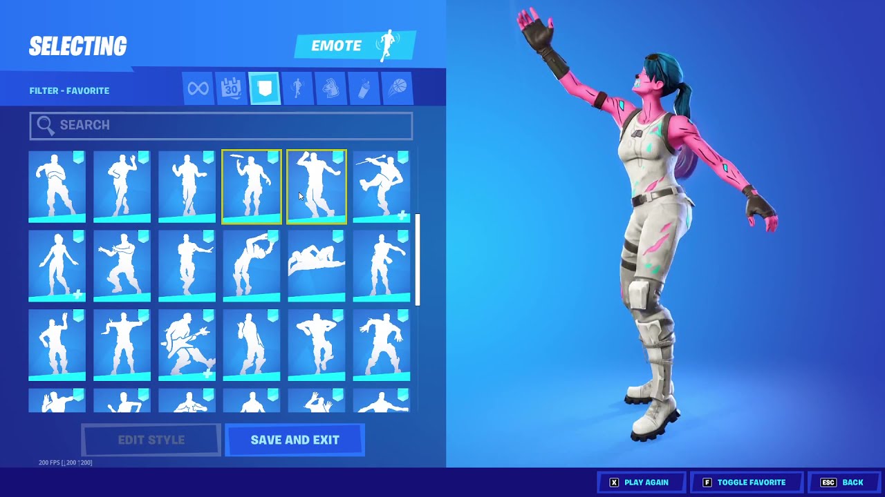 fortnite PINK GHOUL doing RARE emotes in locker for TIKTOKS!! (sugar ...