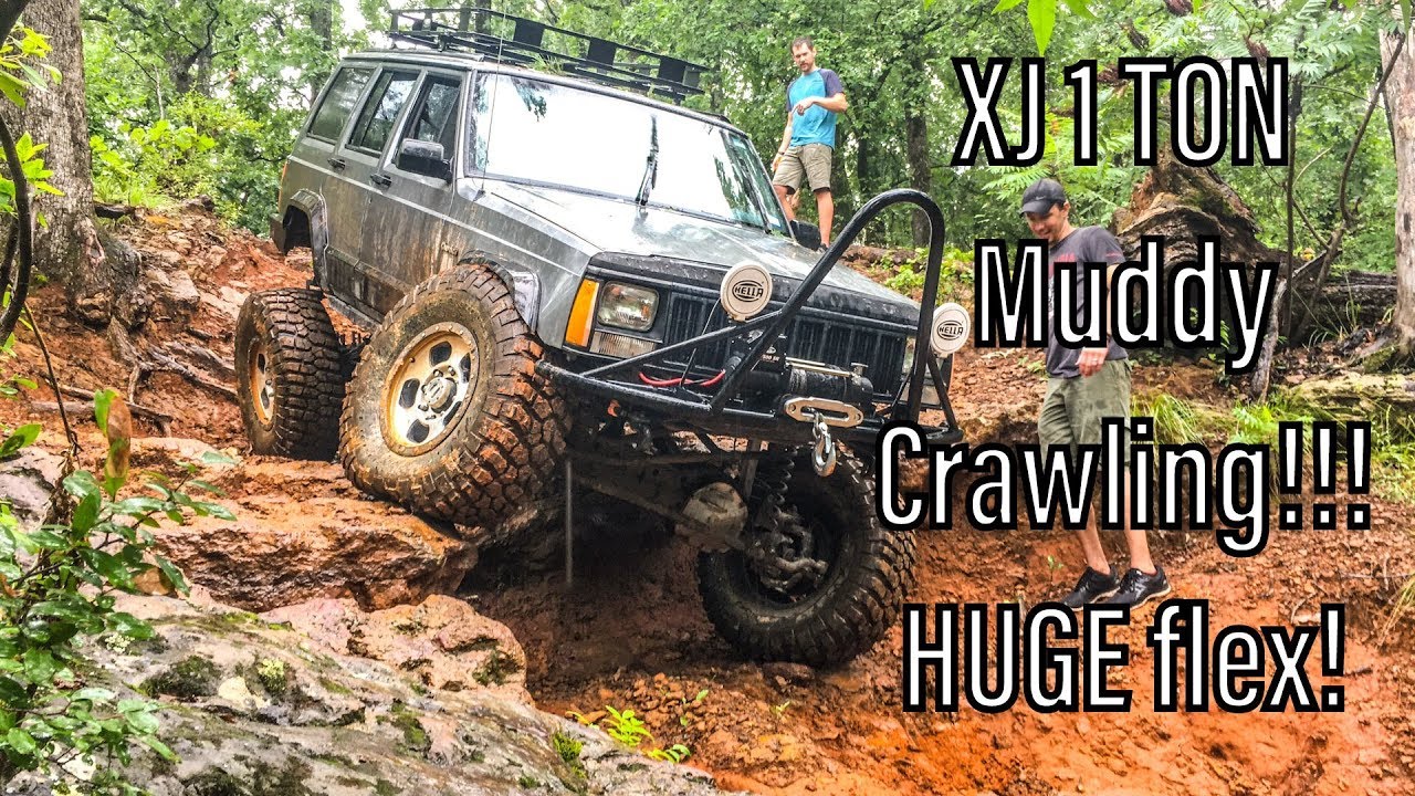 Jeep XJ 1 Ton 37s - HUGE ledge drop Flexed out at Barnwell Mountain ...
