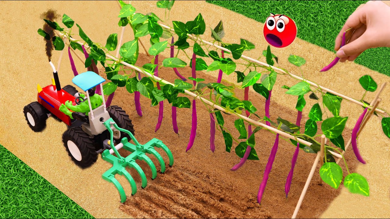 Top most creative toy tractor plough machine - YouTube