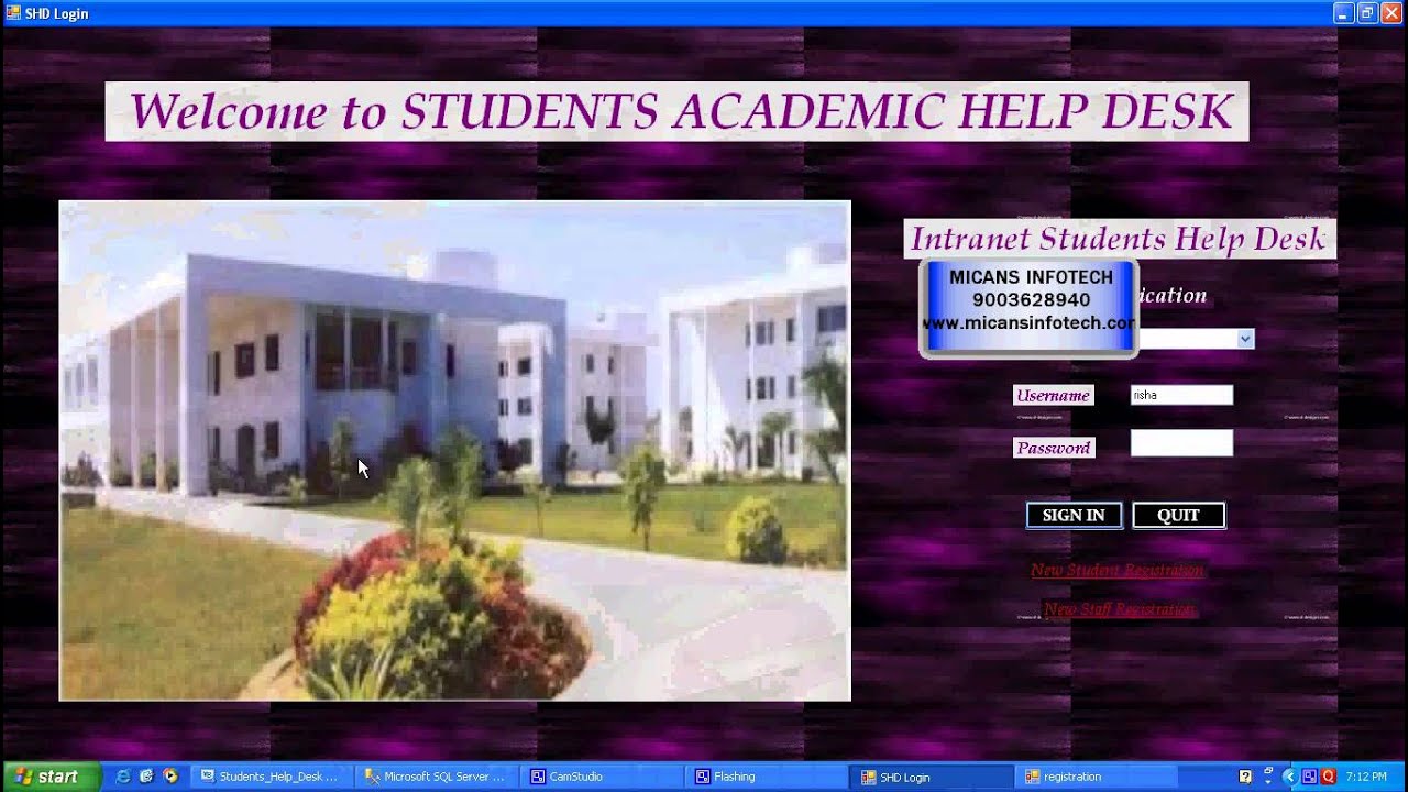 STUDENT ACADEMIC HELP DESK - VB.NET - YouTube