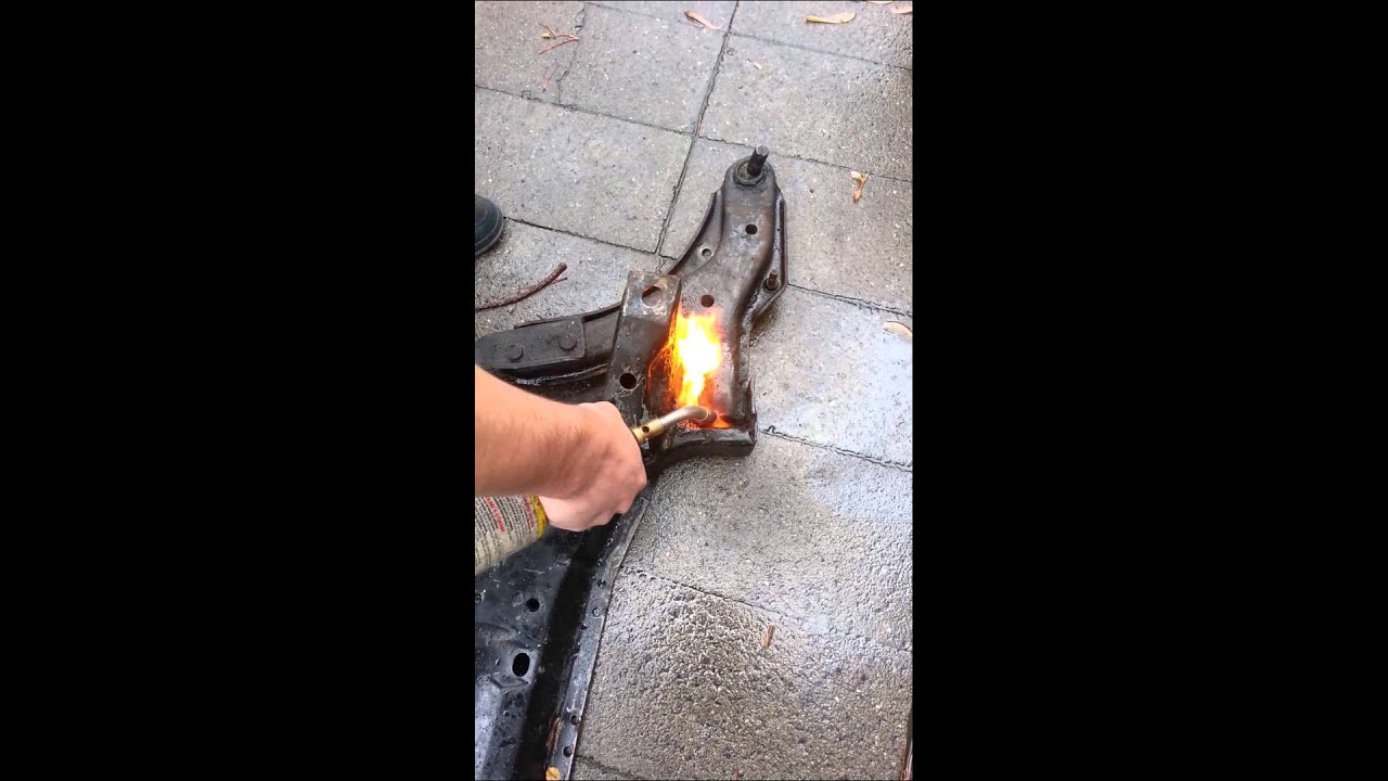 Torching a bolt - YouTube
