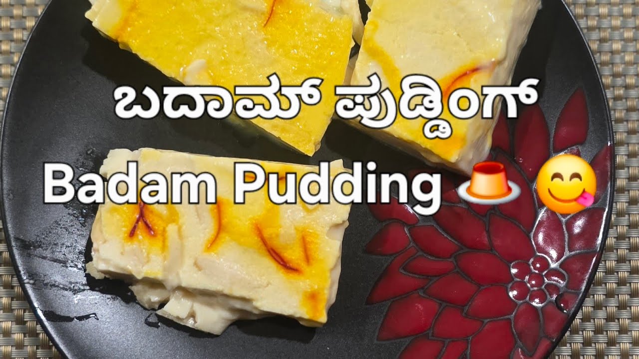 Creamy Almond Pudding | Rich Badam Delight Dessert @ Pushpa shetty's ...