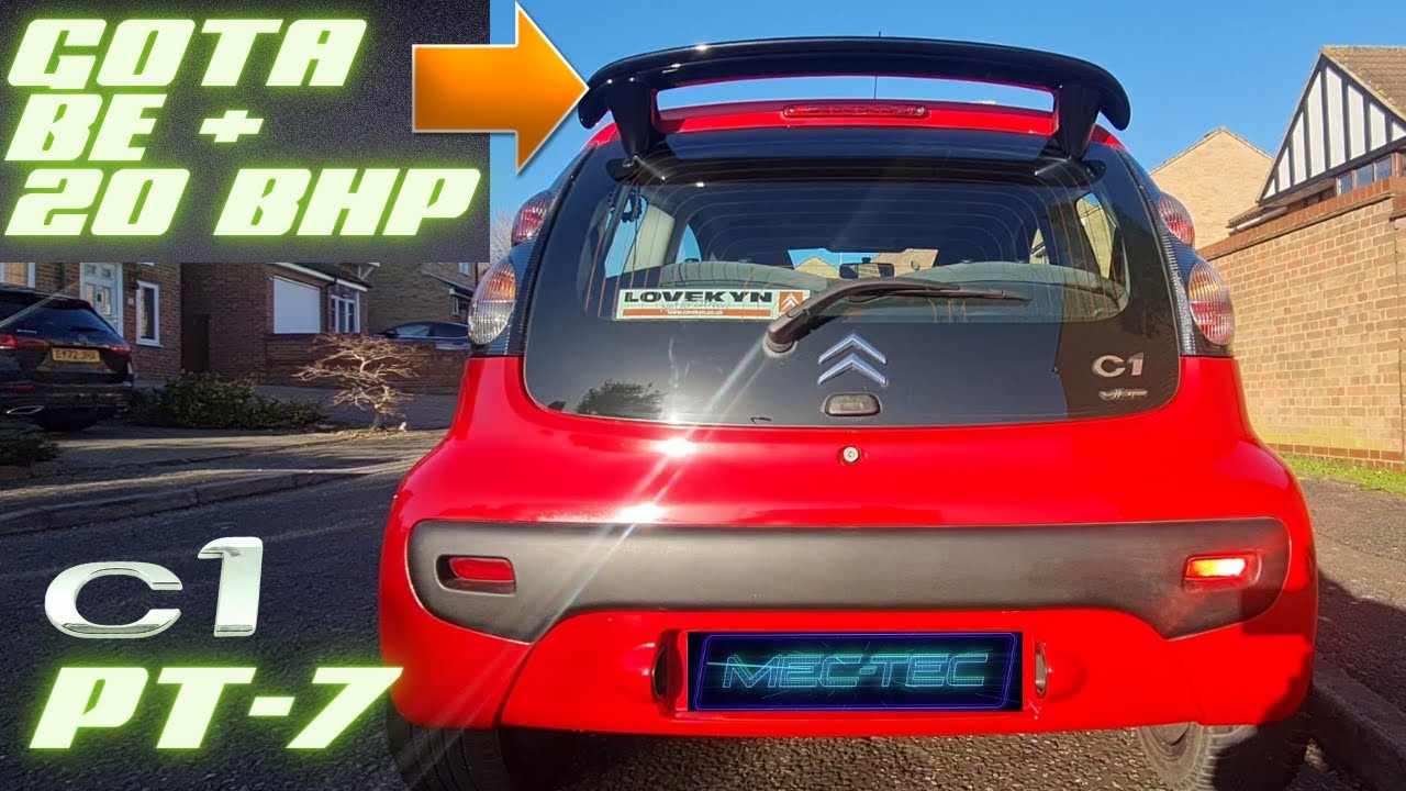 Citroen C1 spoiler UPGRADE - Gota be a 20BHP boost !?? - YouTube