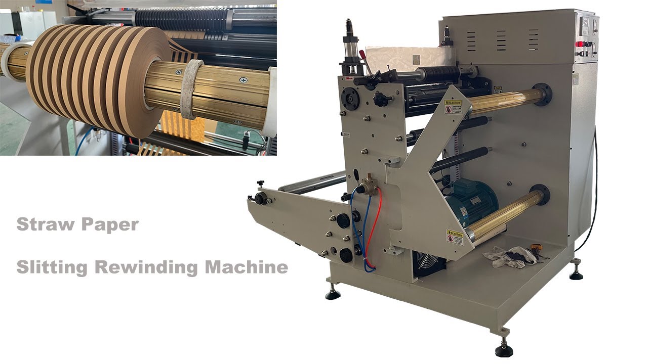 Straw Paper Roll Slitting Rewinding Machine - YouTube
