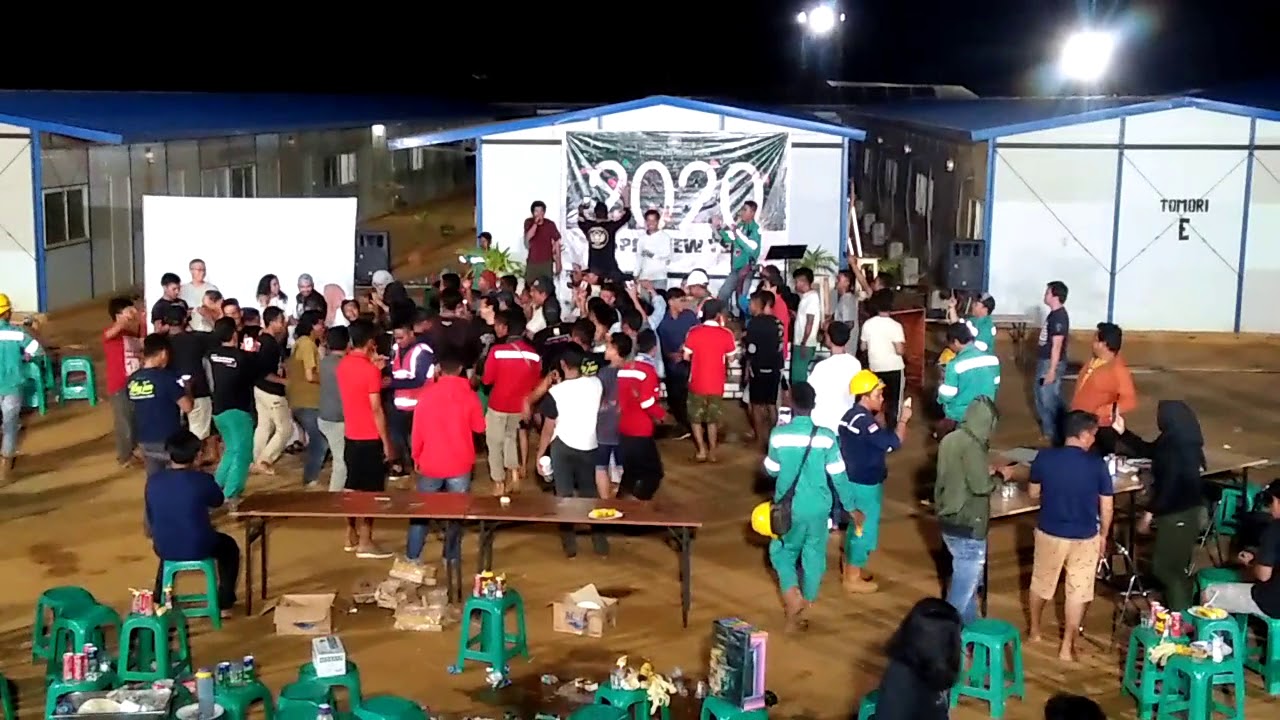Acara pergantian tahun baru PT HPAL 2019/2020 site kawasi pulau obi ...