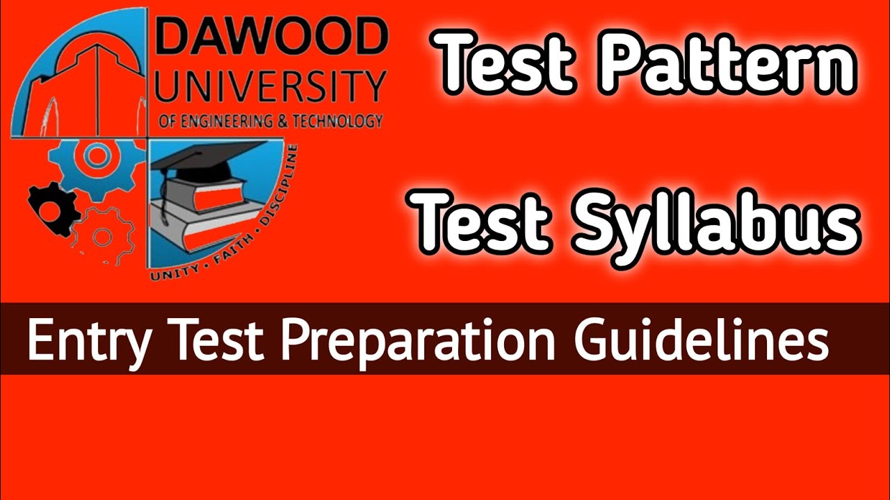 Dawood University Karachi Test Pattern| Dawood University Entry Test ...