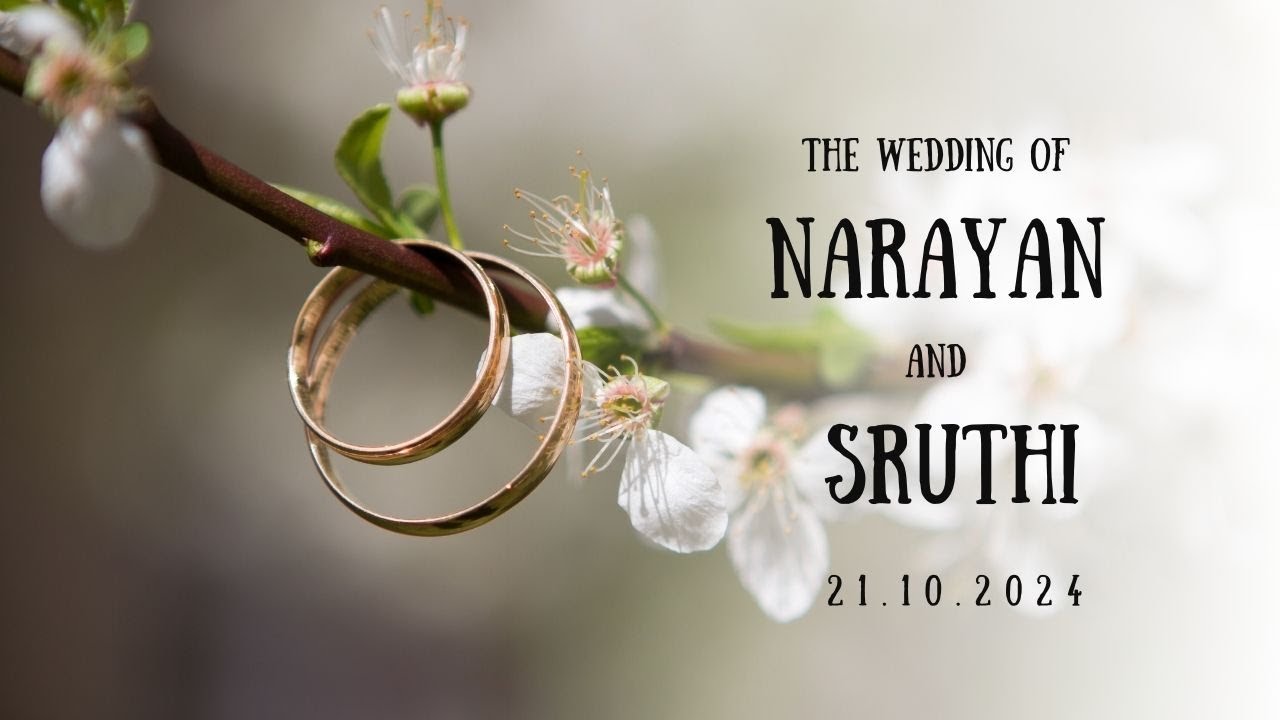 SRUTHI WEDS NARAYAN - YouTube