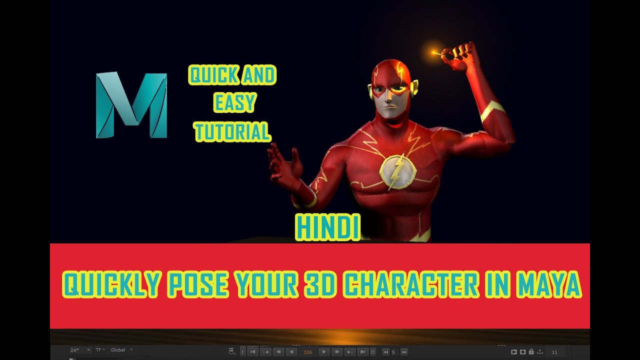Quickly Pose Your 3D Character in Maya| how to model 3d character in ...
