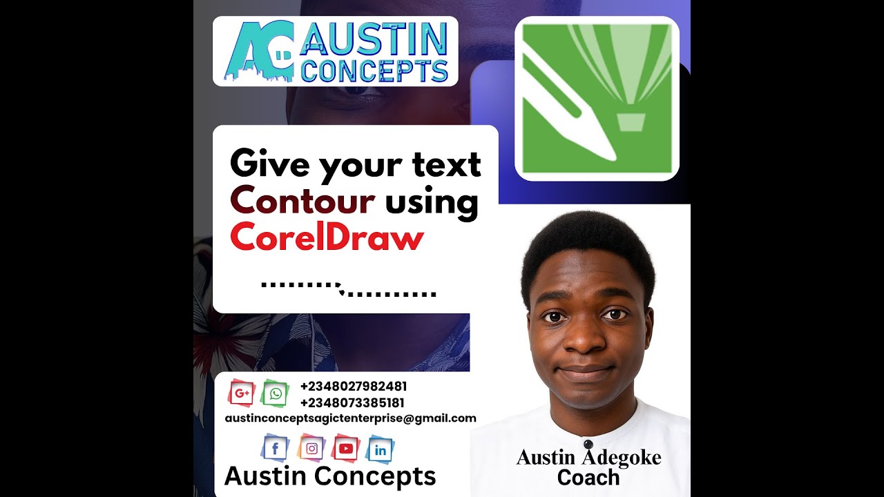 Give your text Contour using CorelDraw - YouTube