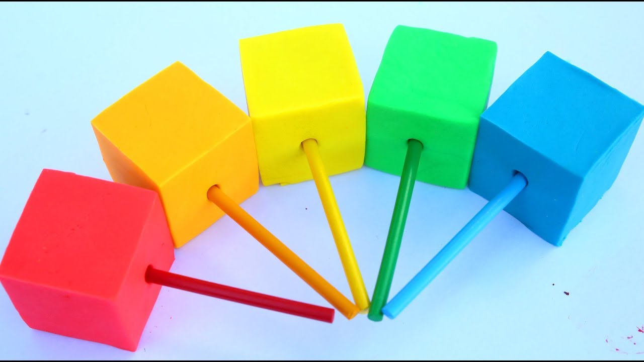 Learnig Colors Play Doh Pop Cubes Modelling Clay Ice Cream - YouTube