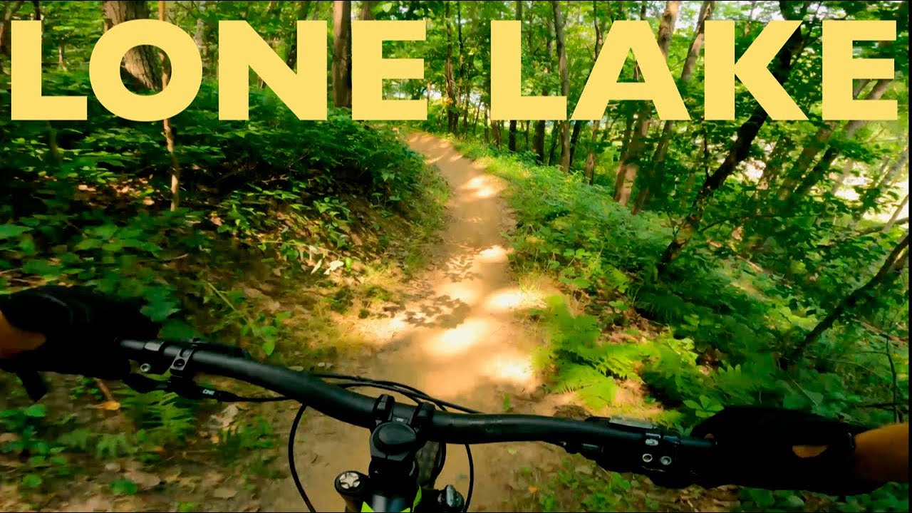 Mountain biking at Lone Lake Park singletrack - Minnetonka, MN - YouTube